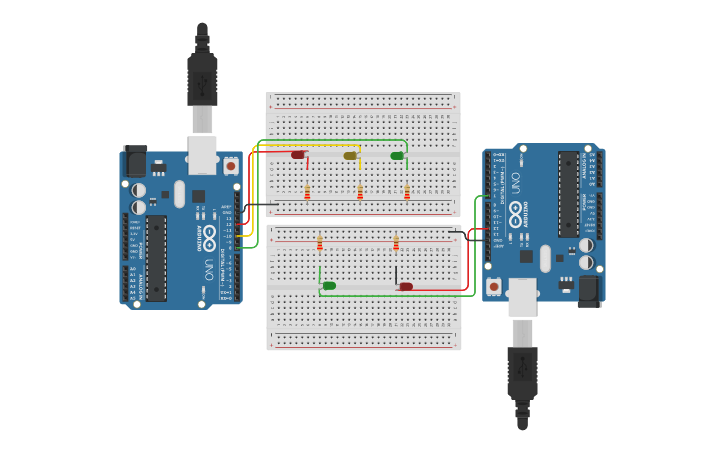 Circuit design PROYECTO_1_ARDUINO-SEMÁFORO | Tinkercad