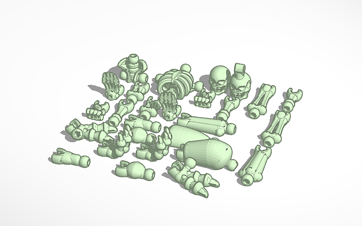 3D design Spooky scary skeleton | Tinkercad