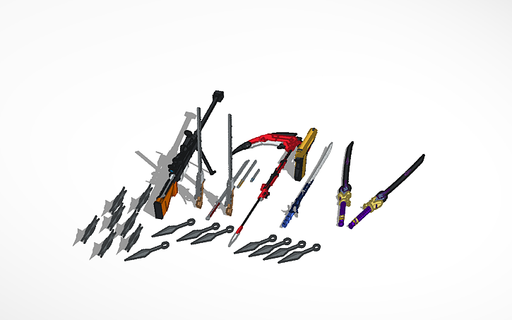 3D design weapons - Tinkercad