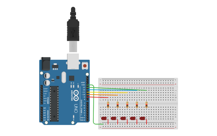 Circuit design loop for 3 - Tinkercad