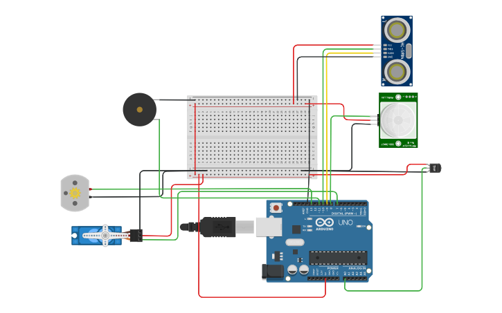 Circuit Design 3 Sensors 3 Actuator Tinkercad