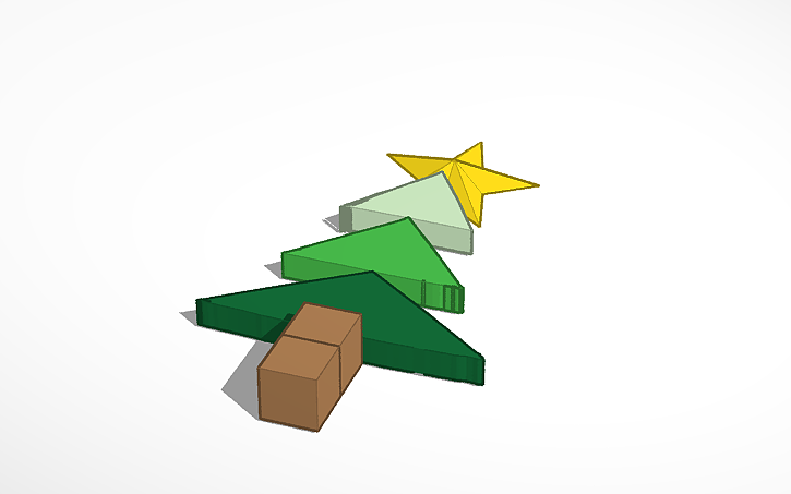 3D design Christmas tree - Tinkercad