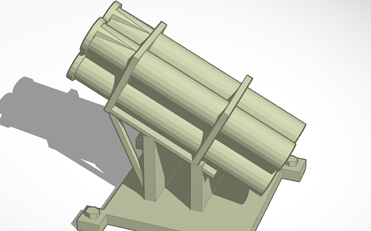 3D design quad barrel missile launcher 2.0 - Tinkercad