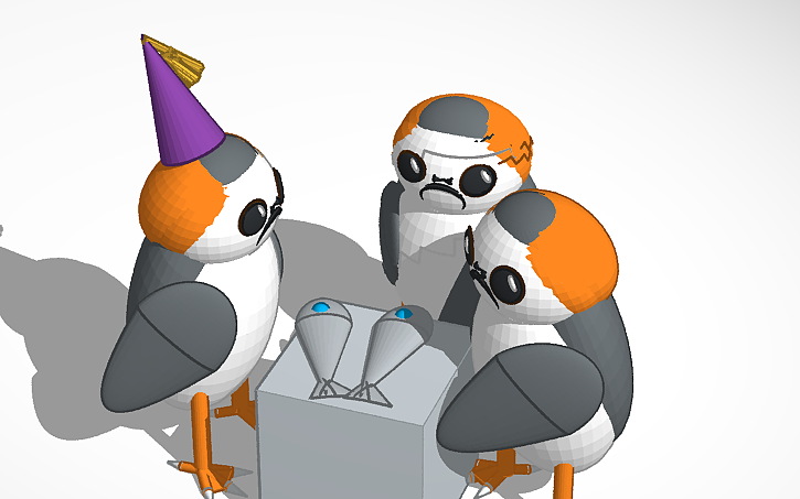 3D design Porg Party! | Tinkercad