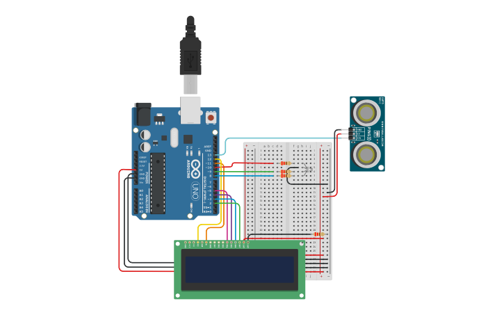 Circuit design Exercício Microcontrolador - Tinkercad