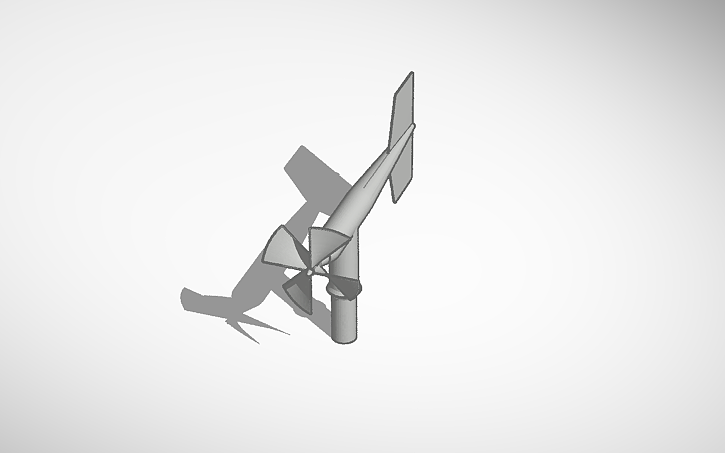 3D design Propeller Anemometer - Tinkercad