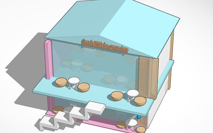 3D design My sister's ice cream shop - Tinkercad
