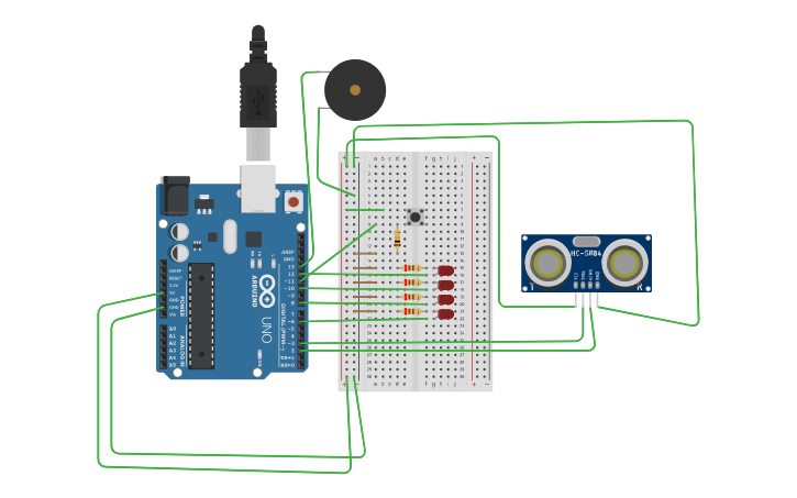 Circuit design proximity sensor-Alejandra Rodríguez | Tinkercad