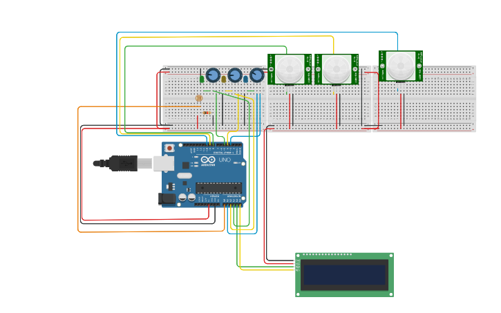 Circuit Design Street Light Fault Detection Tinkercad