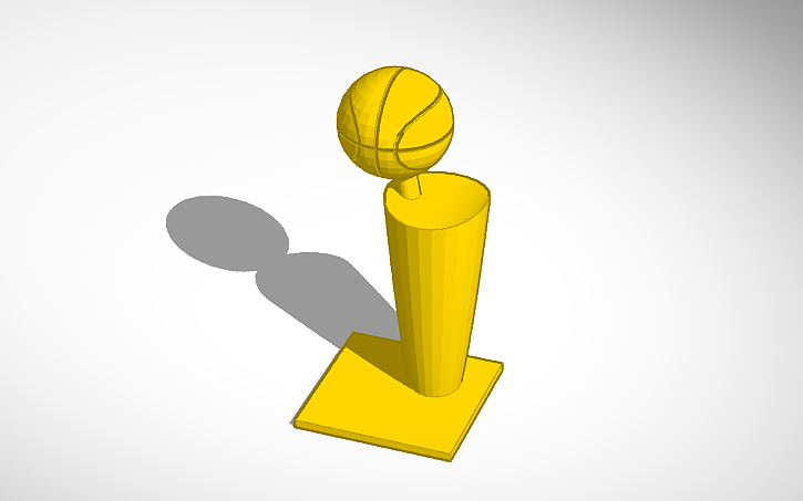 3D design NBA Trophy - Tinkercad