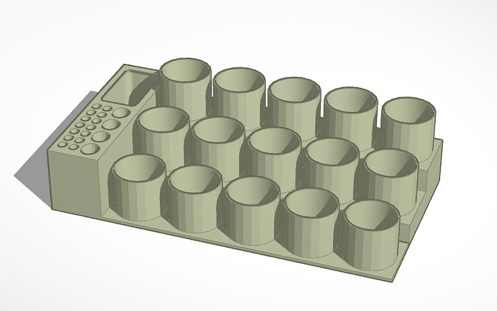 3D design Paint Rack - Tinkercad