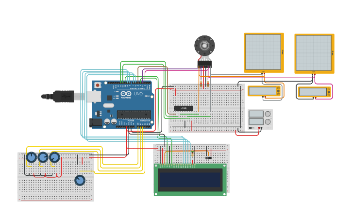 Circuit design Control PID selector PID independiente - Tinkercad