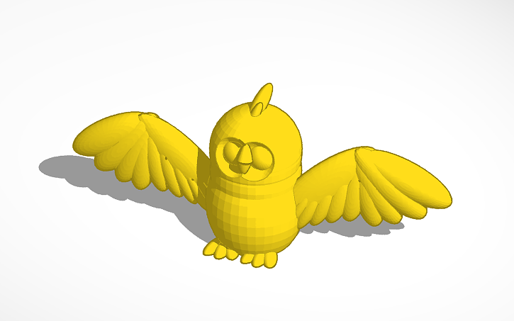 3D design owl - Tinkercad