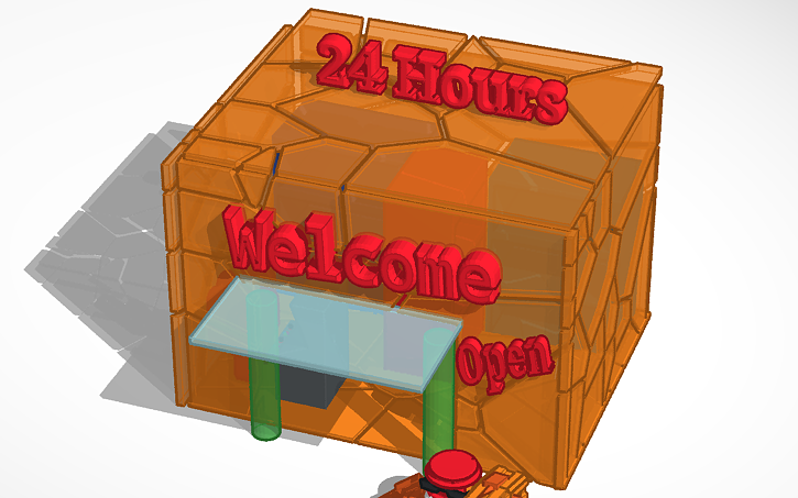 3D design Convenience store - Tinkercad