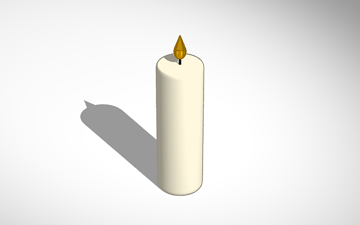 3D design Candle - Tinkercad