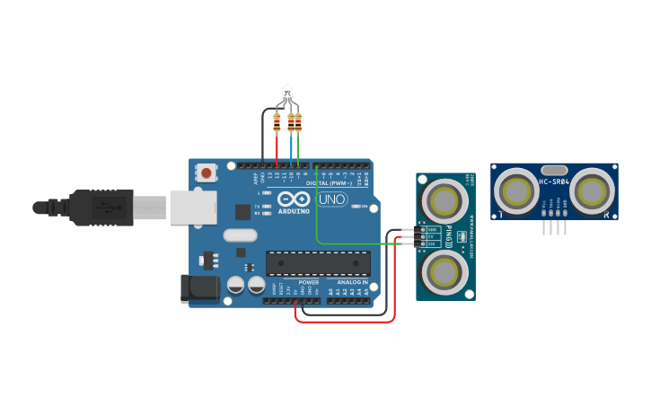 Circuit Design Sensor De Distância Ping Tinkercad