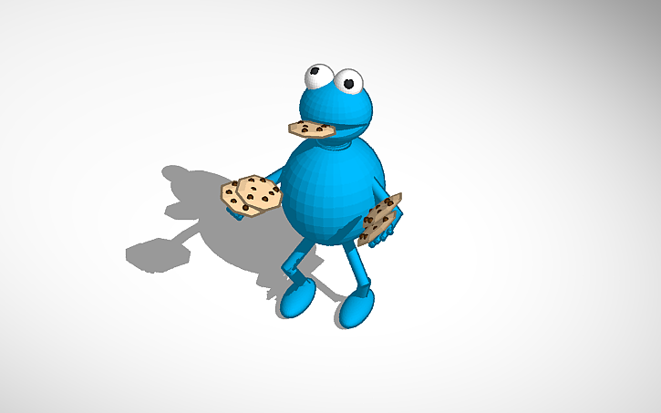 3D design COOKIE MONSTER - Tinkercad