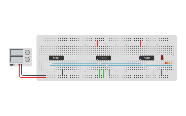 Circuit Design 2x1 Multiplexer Tinkercad