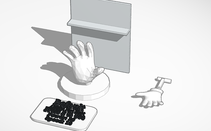 3D design Slap Battles Default Glove - Tinkercad