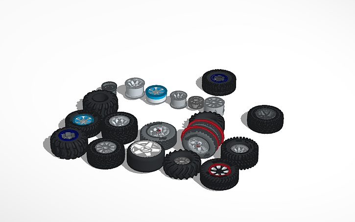 3D design Copy of Wheels and Rims - Tinkercad