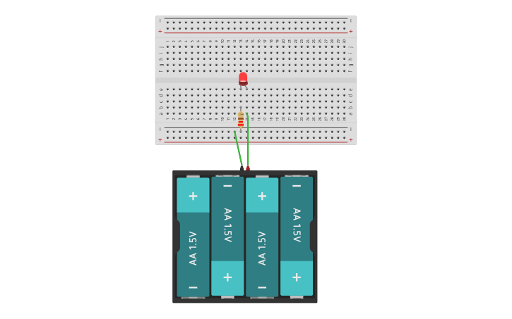 Circuit design Circuito 1- LED | Tinkercad