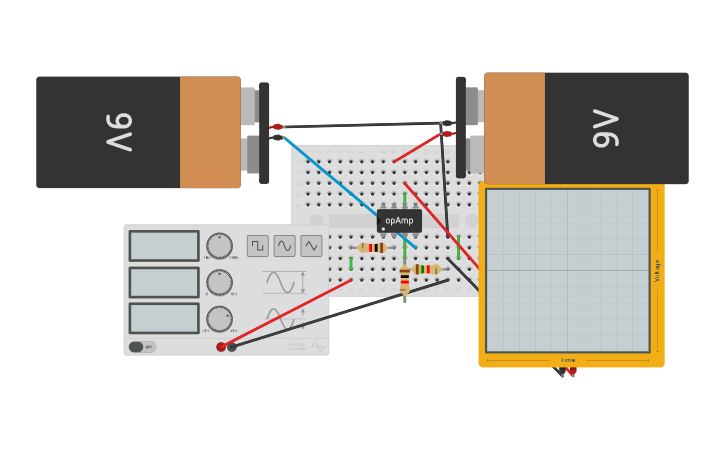 Circuit design schmitt trigger - Tinkercad