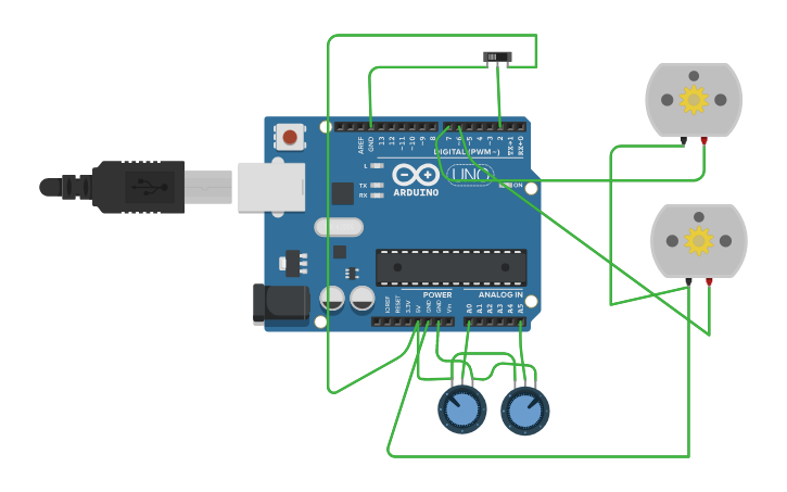 Circuit design charging - Tinkercad