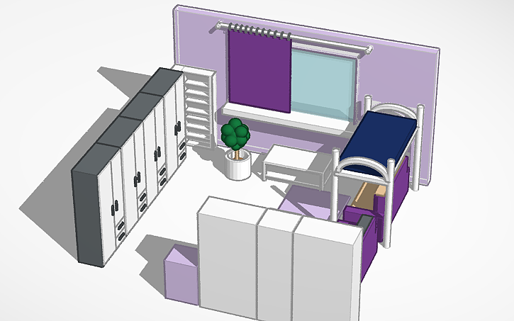 3D design комната - Tinkercad