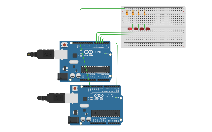 Circuit design Serial Communication UART - Tinkercad