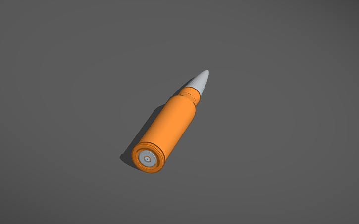 3D design Rifle Round - Tinkercad