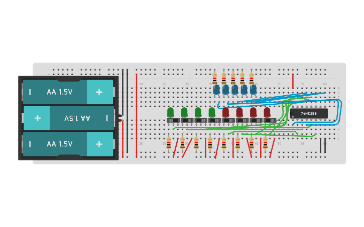 Circuit Design Sumador Tinkercad