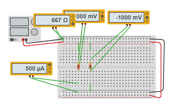 Circuit Design Parallel Circuit With 2 Different Value Resistors