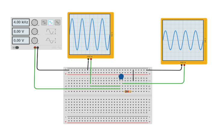 Circuit design Copy of Lab 1: Passive Filter | Tinkercad