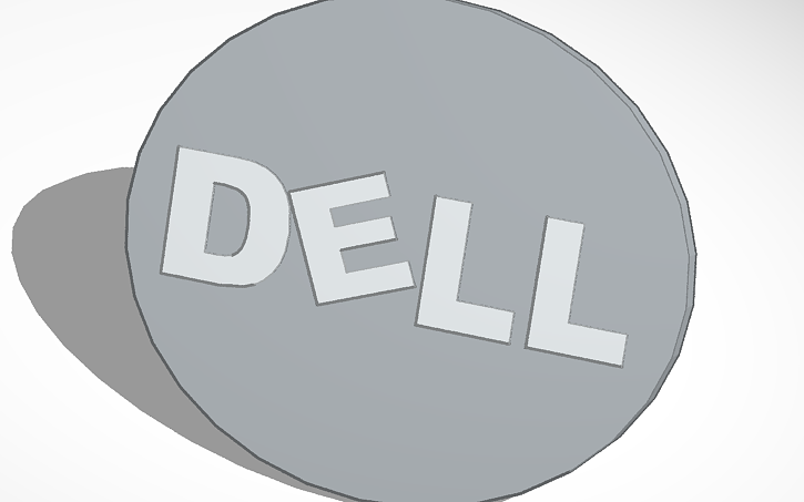 3D design Dell Logo - Tinkercad