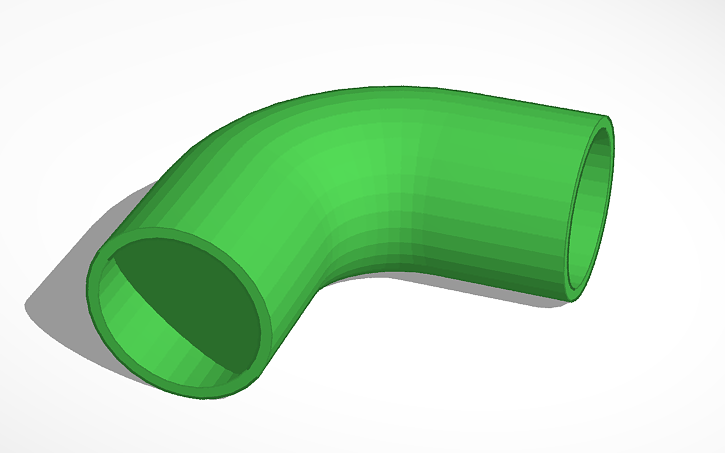 3D design Tube en coude 90° - Tinkercad