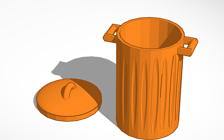 3D design Trash Can - Tinkercad
