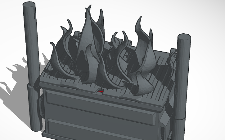 3D design Dumpster Fire - Tinkercad