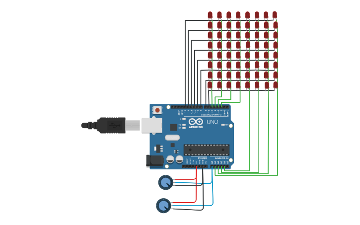 Circuit design 25_8x8 LED Matrix - Tinkercad