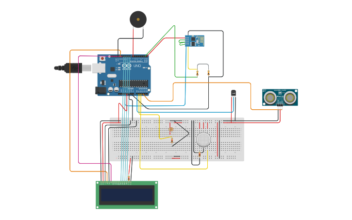 Circuit design project air and sound - Tinkercad