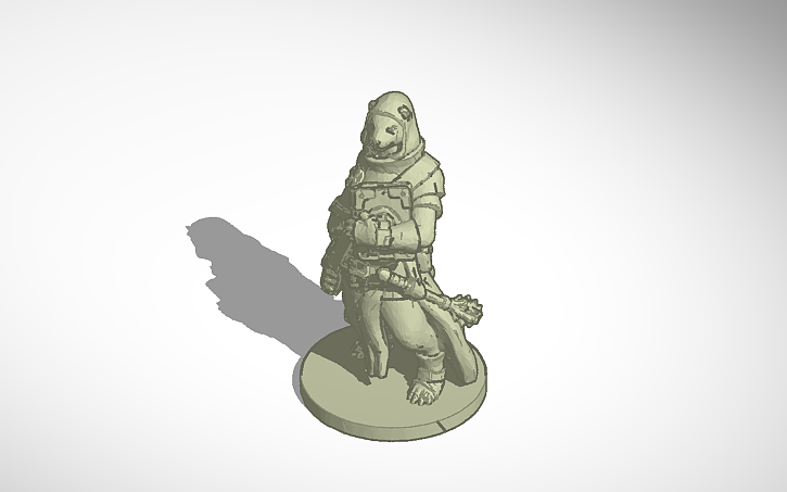 3D design DND Ferret Cleric - Tinkercad
