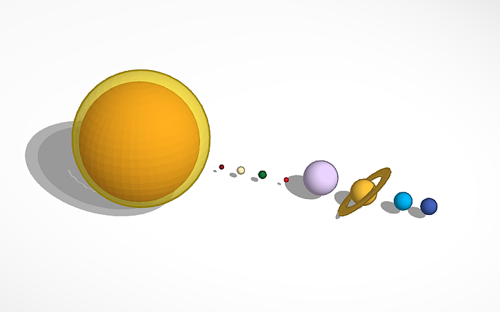 3D design solar system - Tinkercad