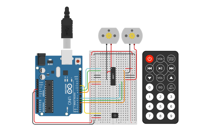 Circuit design Copy of Remote Control Circuit - Tinkercad