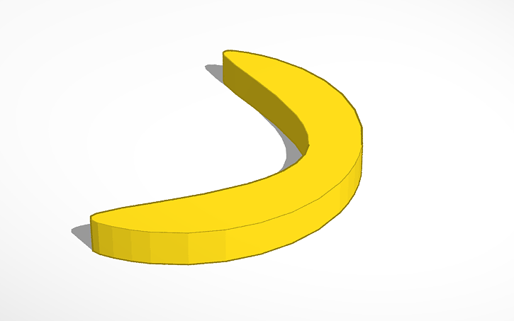 3D design A big banana | Tinkercad