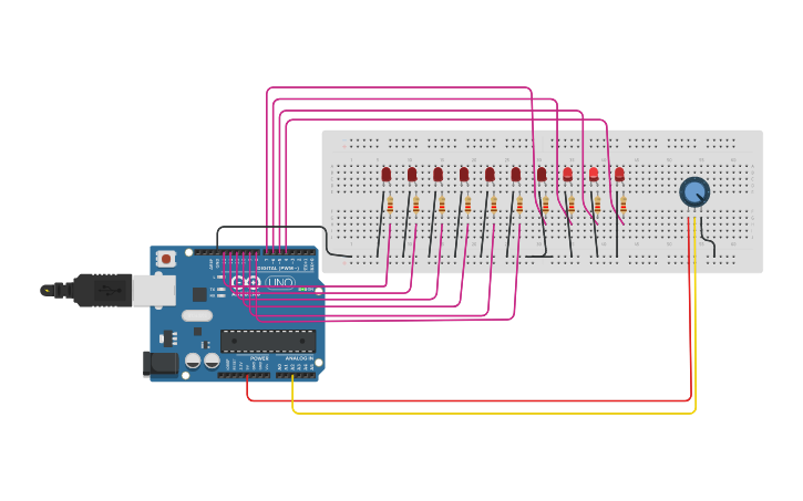 Circuit design Projeto arduíno | Tinkercad