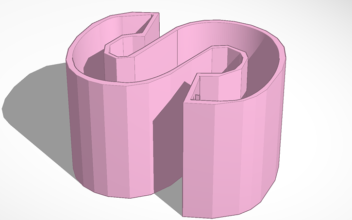 3D design The Letter S - Tinkercad
