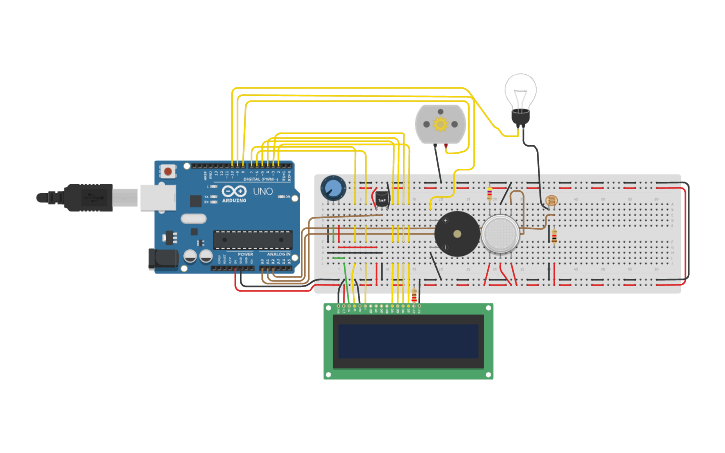 Circuit design Práctica 10: Proyecto Invernadero con Arduino uno - Kevin Vallejo - Tinkercad