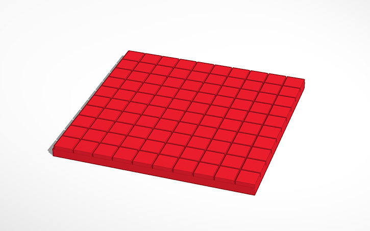3D design DnD grid - Tinkercad