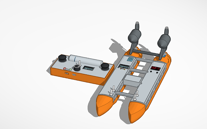 3D design RC Boat v3 - fan powered - Tinkercad