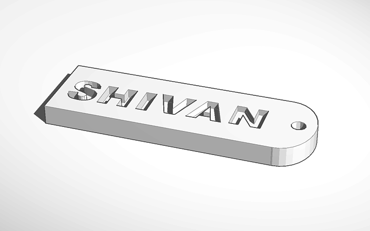 3D design Key Chain - Tinkercad