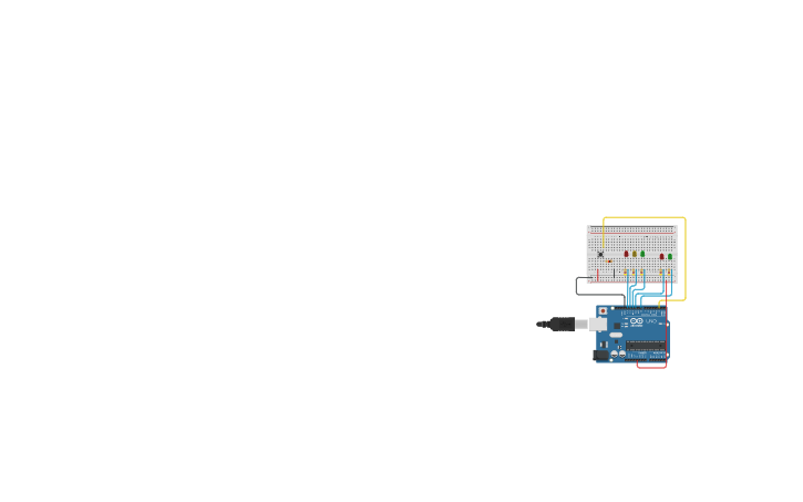 Circuit Design Semáforo No Arduino😎👍 Tinkercad 4547